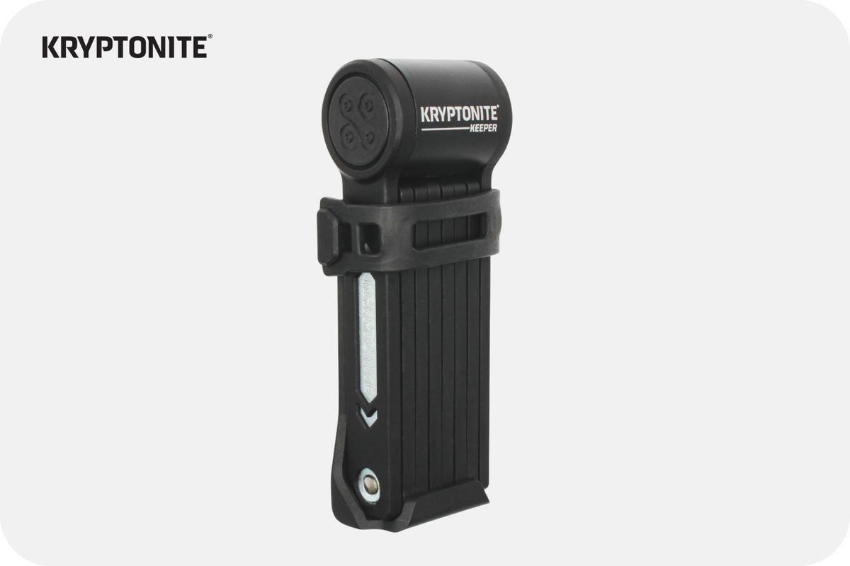 Kryptonite Keeper Mini Folding Lock - Includes Bracket, Black | Upway