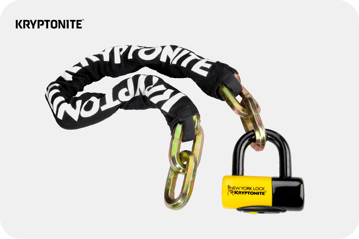 Kryptonite New York Fahgettaboudit Chain 1410 and Disc Lock - 3.25 ...